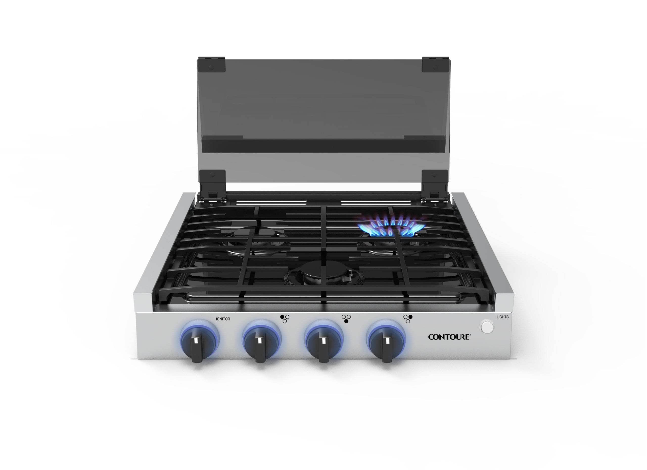 3-Burner Recessed Gas Cooktop with Glass Cover – Contoure USA