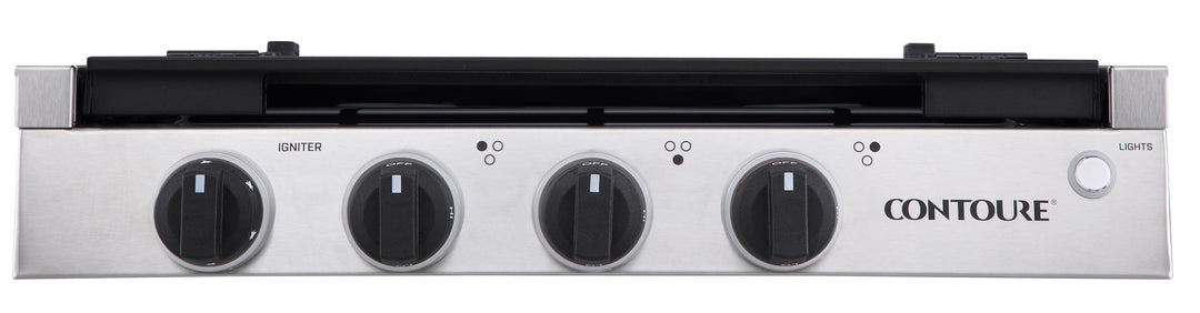3-Burner Recessed Gas Cooktop with Glass Cover – Contoure USA